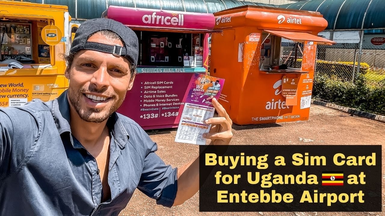 Buying a Uganda 🇺🇬 Sim Card at Entebbe Airport - YouTube