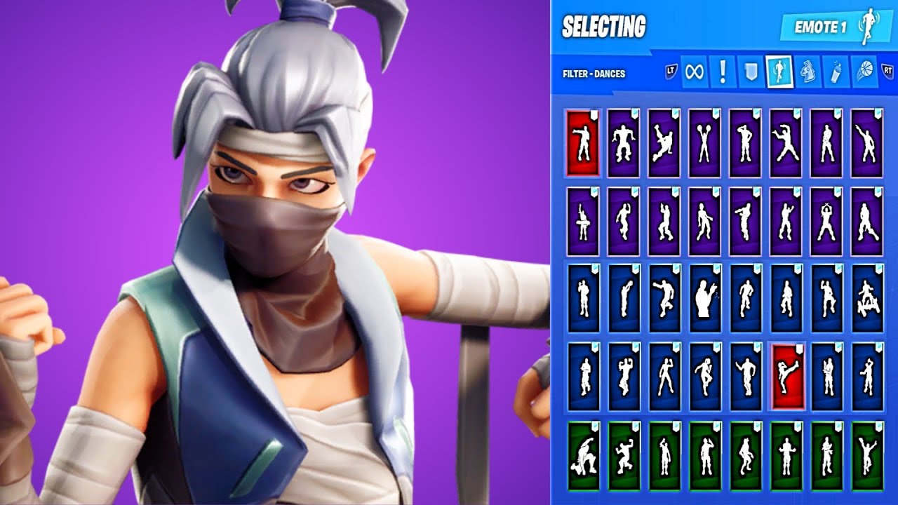 🔥 KUNO SKIN SHOWCASE WITH ALL FORTNITE DANCES & EMOTES 😱 - YouTube
