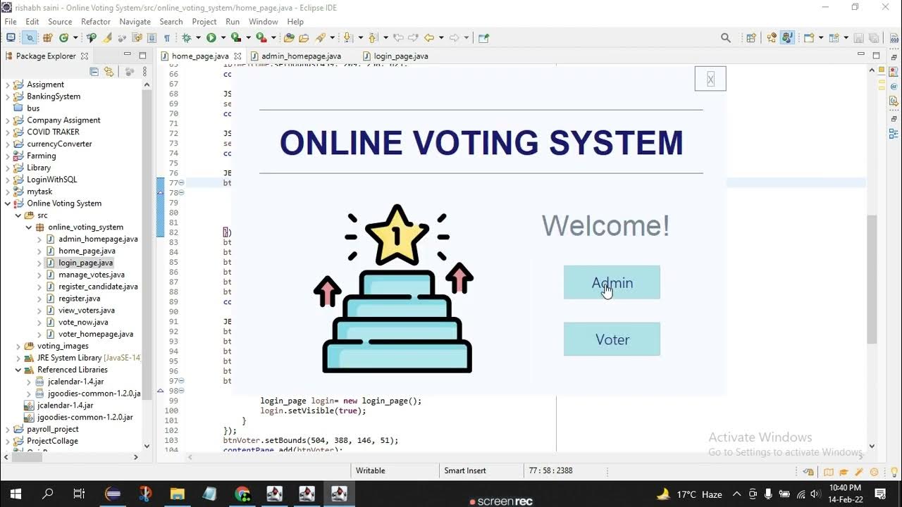 Online Voting System Project | Election Voting Project for College Student | Free Android ...