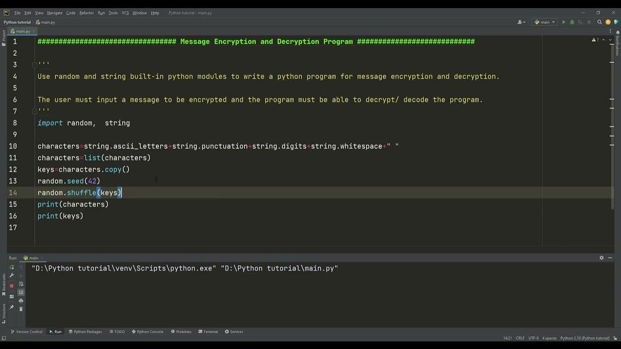 61- Exercise 28 Message Encryption and Decryption - YouTube