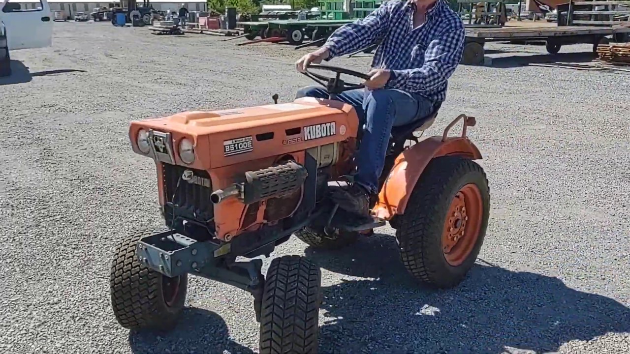 LOT 202-KUBOTA B5100E DIESEL TRACTOR - YouTube