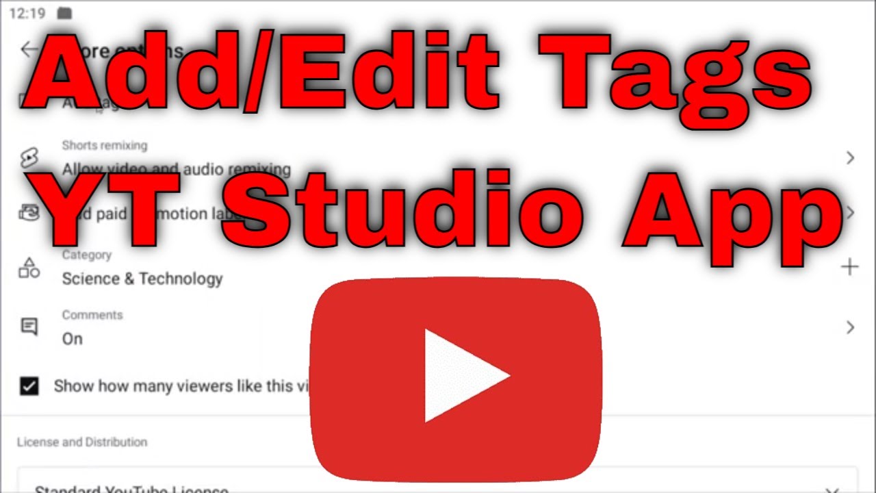 How To Add/Edit Tags on YouTube Studio App [Guide] - YouTube