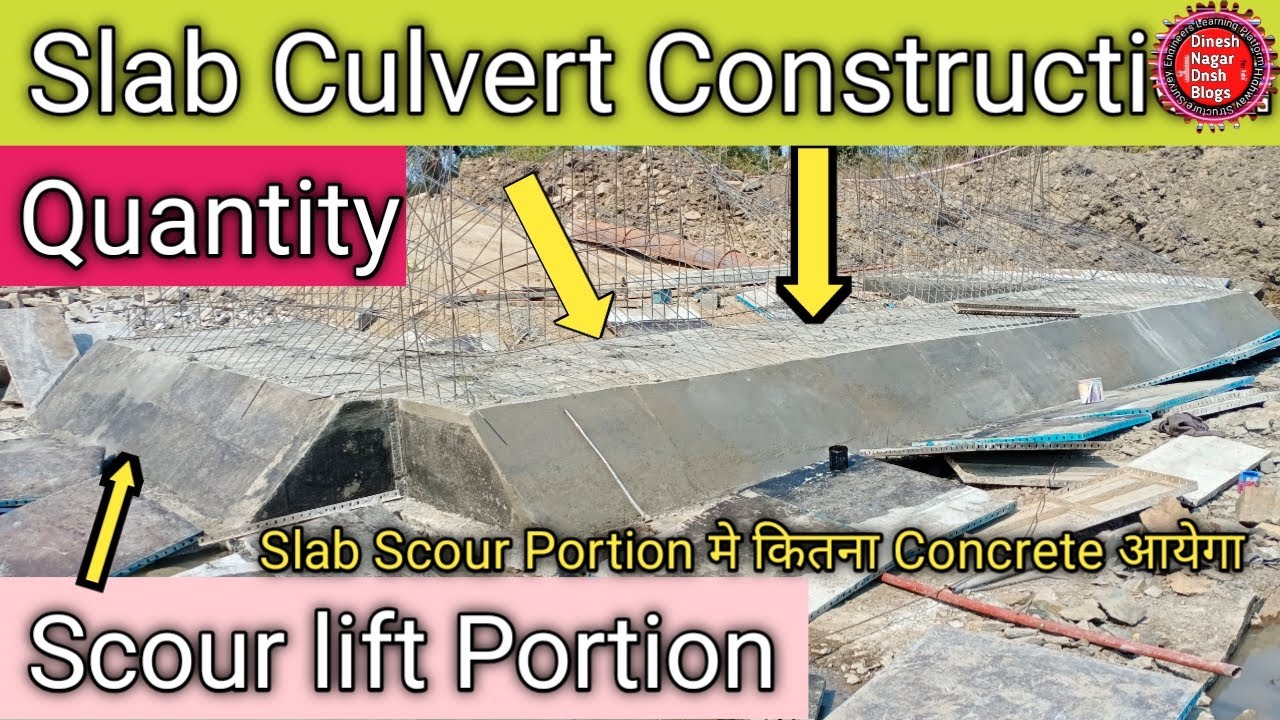 Quantity of Scour lift for Slab Culvert Abutment Return Wall - YouTube