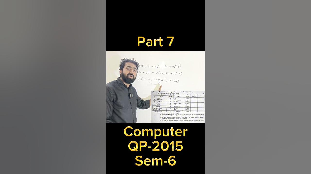 TyBcom Computer sem 6 2015 QP part 7 #tybcom #computer #visualbasic #informationtechnology # ...