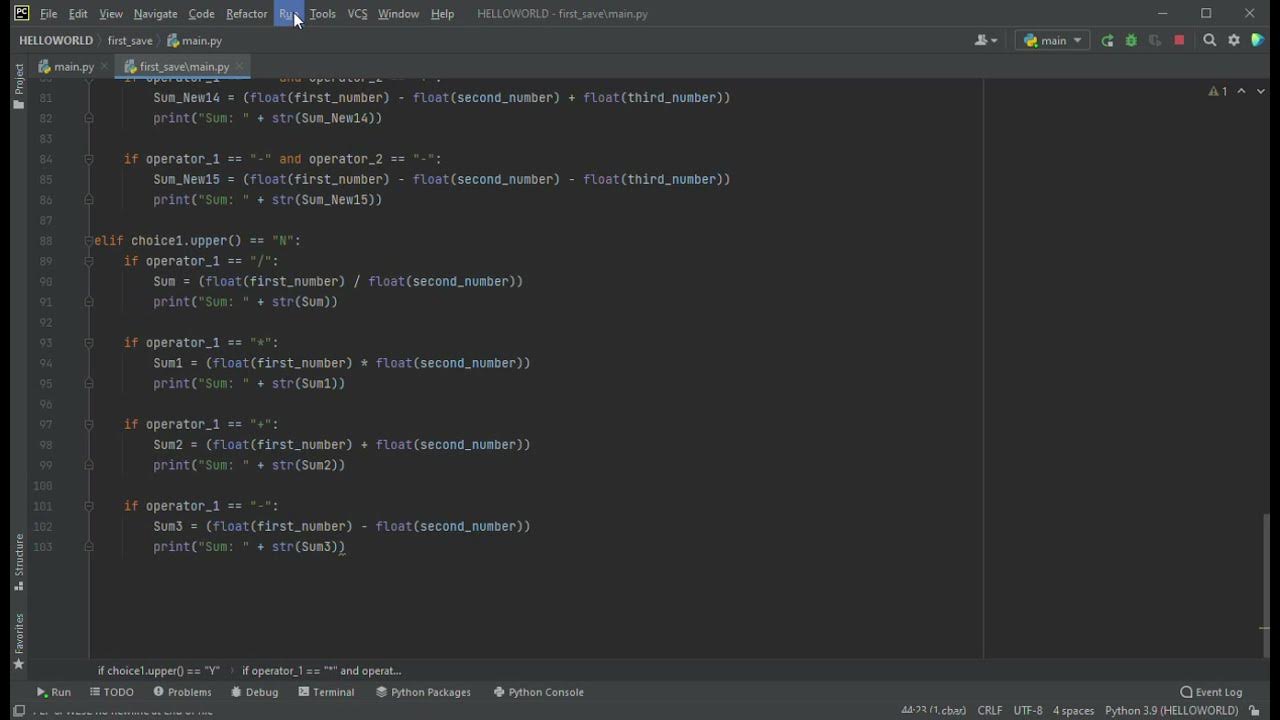 I Coded A calculator Using Python/Pycharm - YouTube