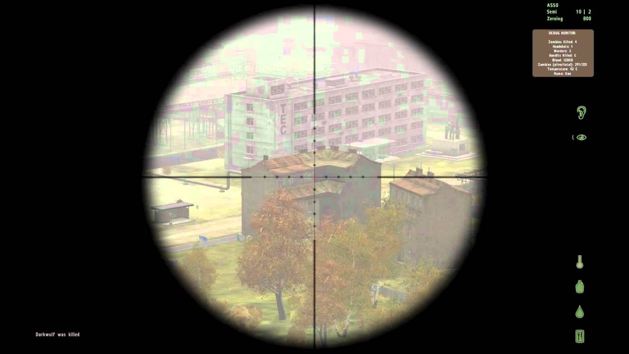 DayZ - Sniping into Cherno - 800m - AS50 - YouTube