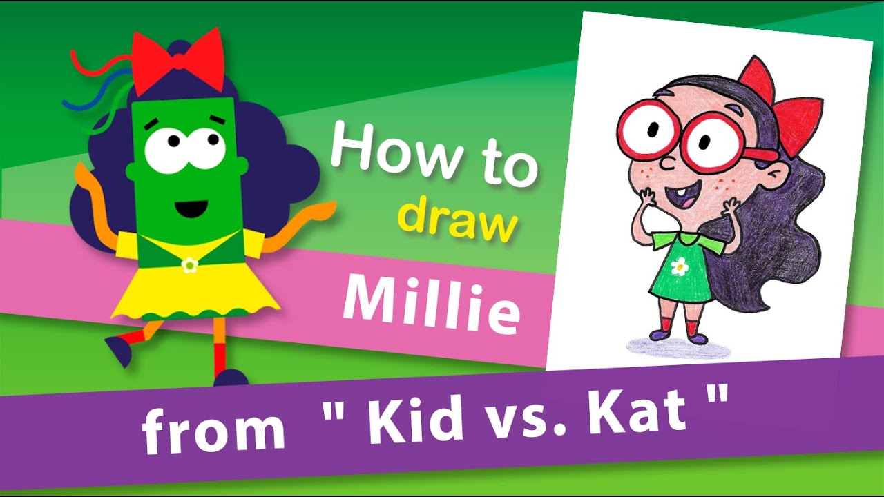 How to draw Millie Burtonburger from "Kid vs. Kat". Drawing with Easy ...