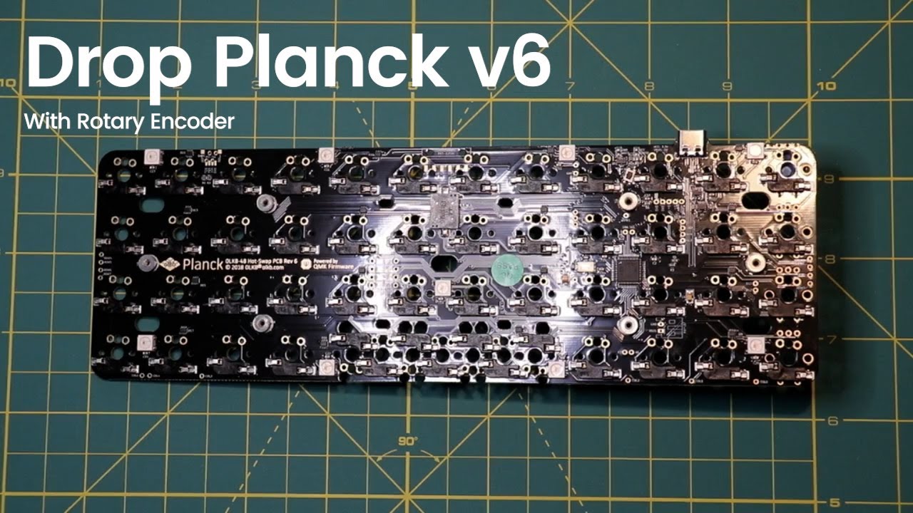Keyboard build: Drop Planck v6 w/ Rotary Encoder - YouTube