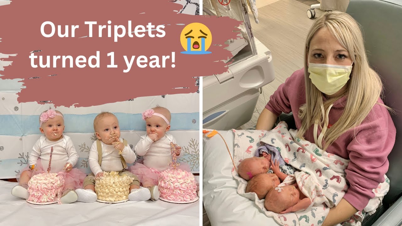 Our triplets turn 1!...Where did the year go?? - YouTube