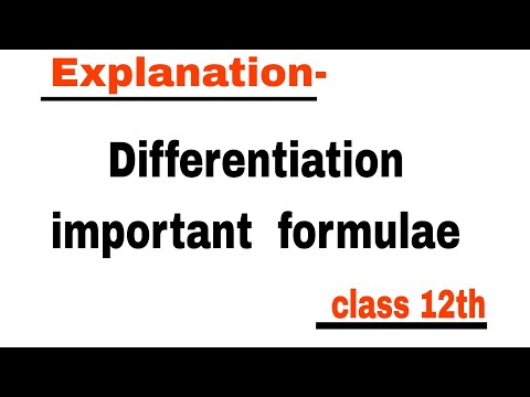 All differentiation formulae// class 12// basic formulae class 12 ...
