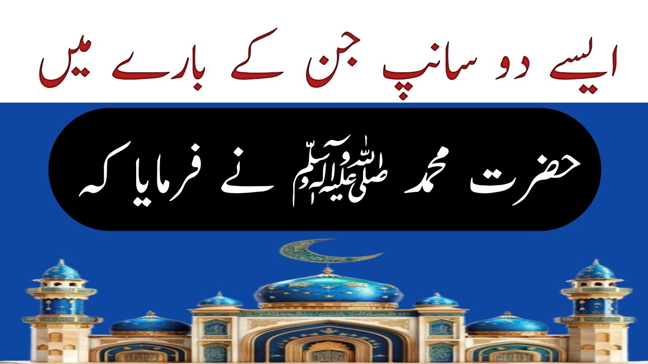 two such snakes about Wich hazrat M said that......|Hadees|illme ...