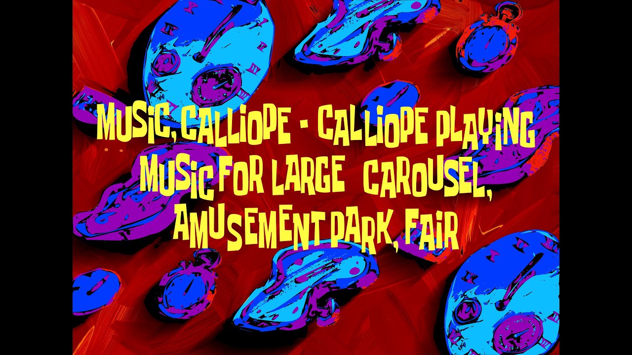 MUSIC, CALLIOPE - CALLIOPE PLAYING MUSIC FOR LARGE CAROUSEL, AMUSEMENT ...