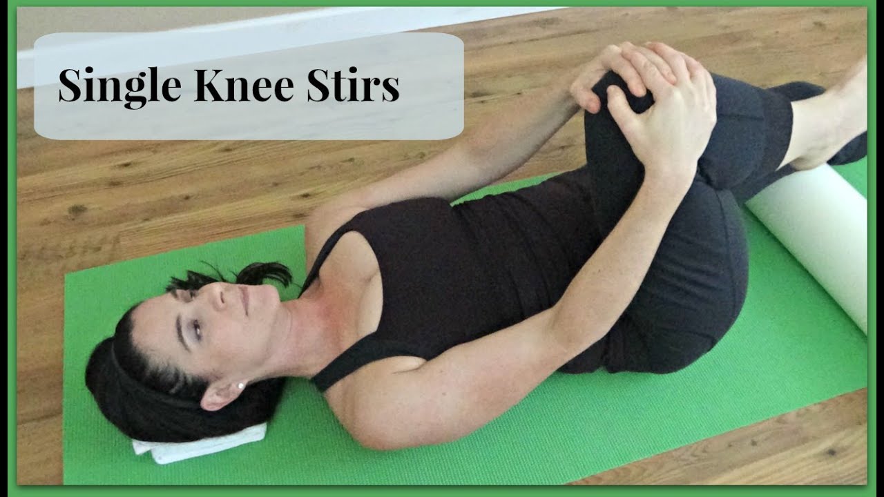 Single Knee Stirs to Release Lower Back & Hips Painlessly - YouTube