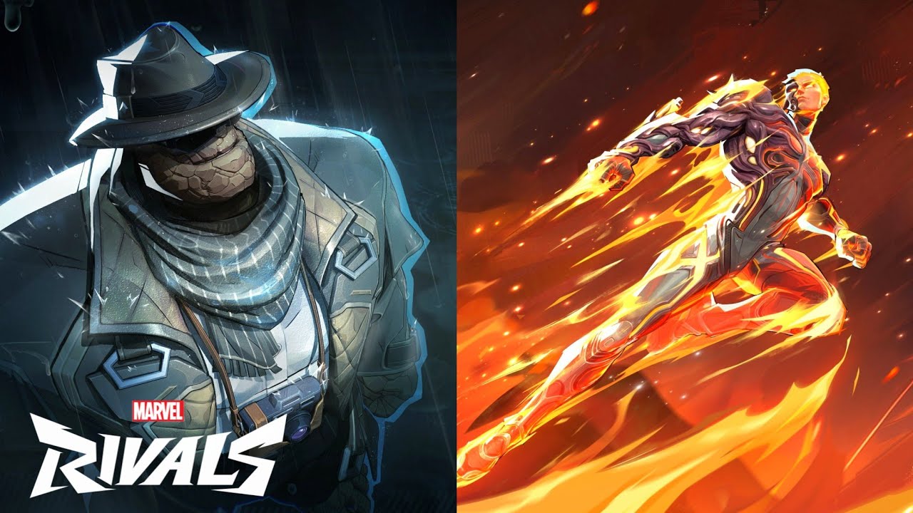 Marvel Rivals- Human Torch & The Thing All Intros, Skins & MVP ...