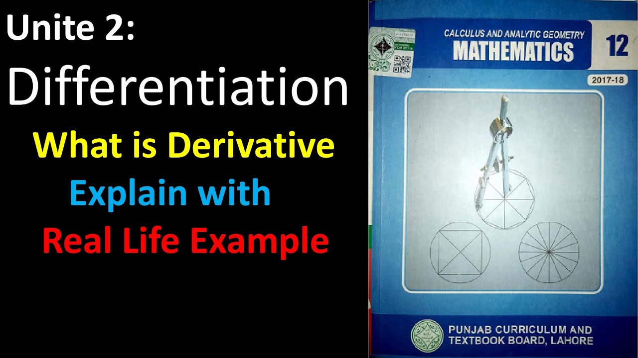 Part 2- unit 2: What is Derivative |Real Life Example of Derivative ...