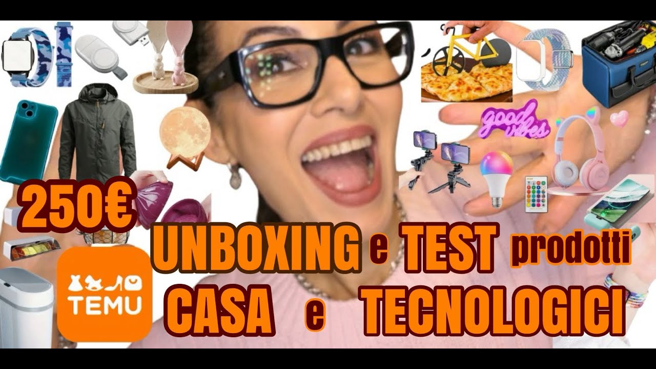 250€ TEMU UNBOXING! ｜ TEST di PRODOTTI per la CASA e TECNOLOGICI ｜ Vale ...