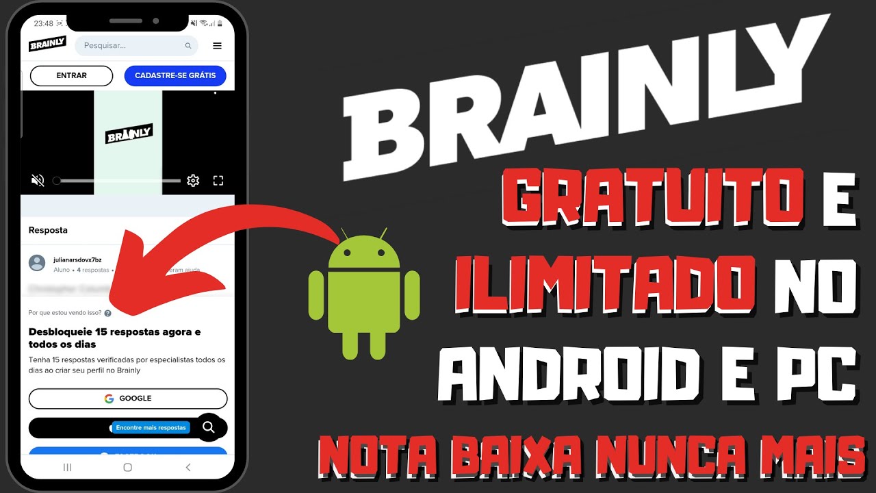Como desbloquear o BRAINLY no ANDROID ou COMPUTADOR para ver as ...