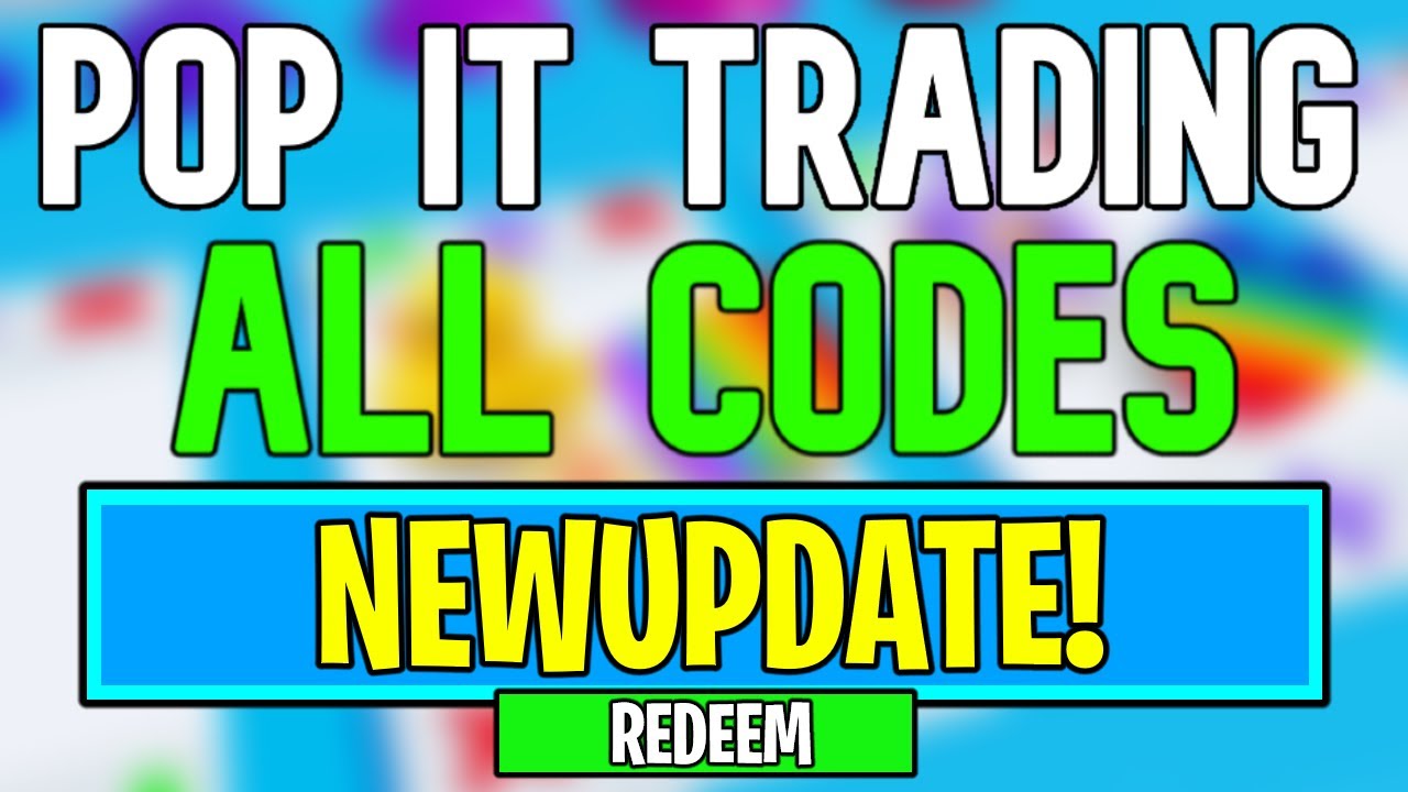 New Pop It Trading Codes | Roblox Pop It Trading Codes (May 2024) - YouTube