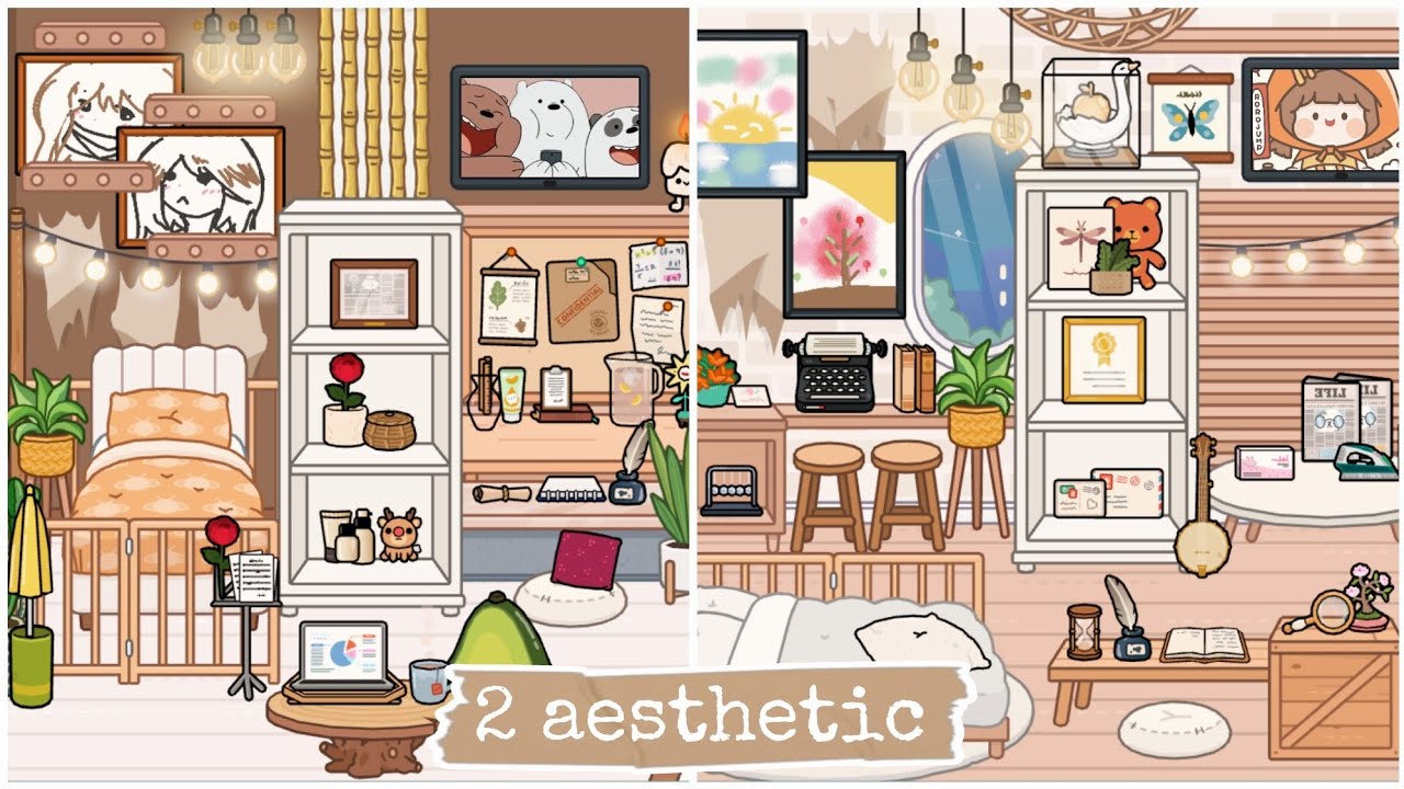 Toca Life World : NEW 2 AESTHETIC BEDROOM DESIGN MAKEOVER🍑🌿 | TOCA BOCA ...