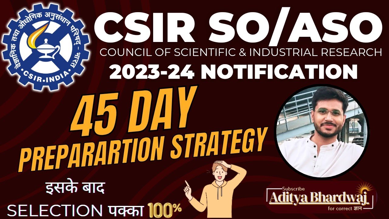 CSIR SO/ASO EXAM 2023-24 VACANCY, COMPLETE PREPARARTION BEST STRATEGY ...