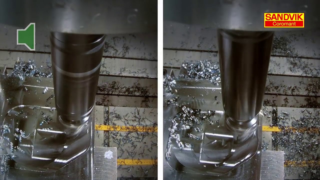 Sandvik Coromant Dampened Silent Tools milling adaptors - YouTube