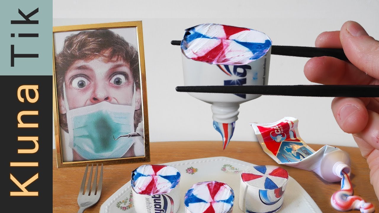 EATING TOOTHPASTE SUSHI!!! Kluna Tik Dinner | ASMR eating sounds no ...