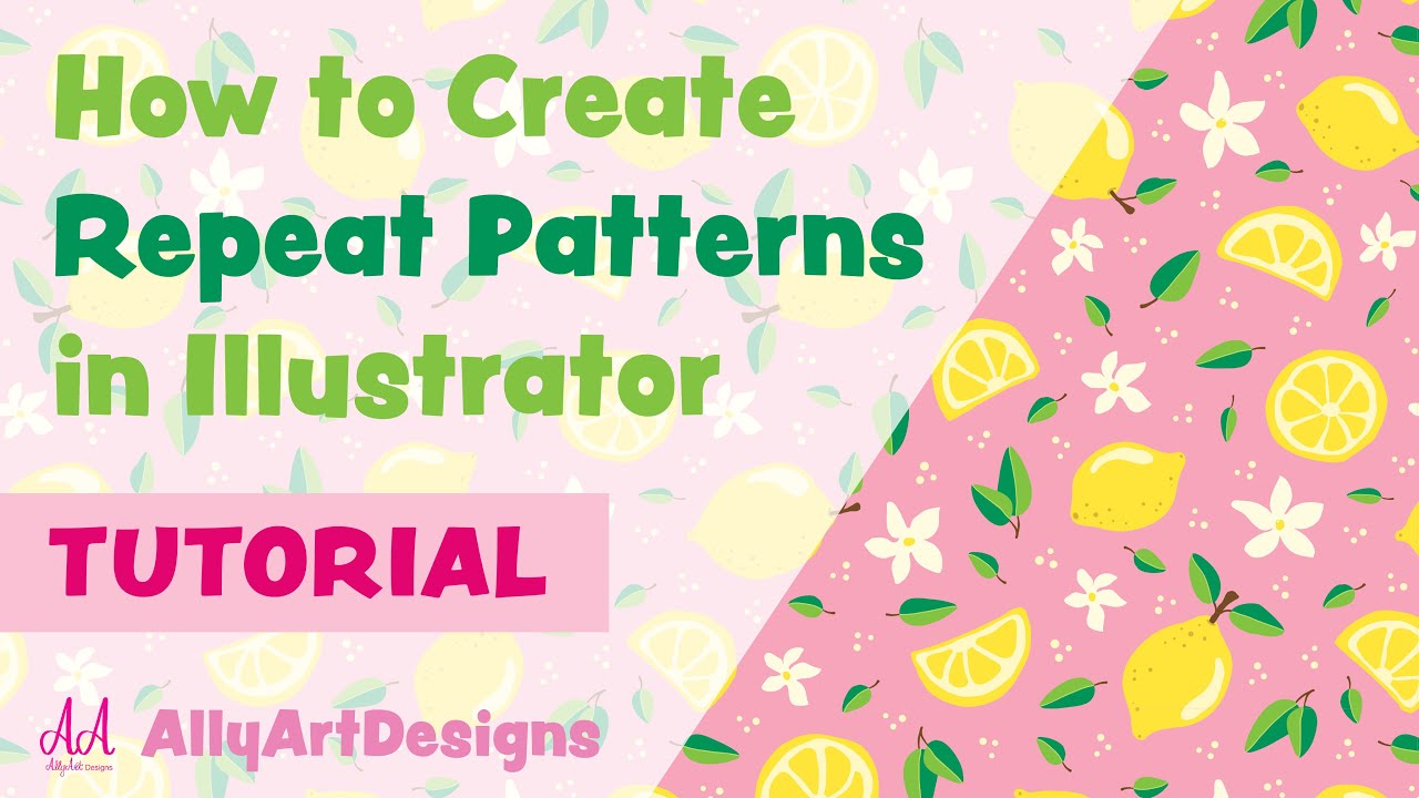 Tutorial - How to use Adobe Illustrator Pattern Tool - YouTube