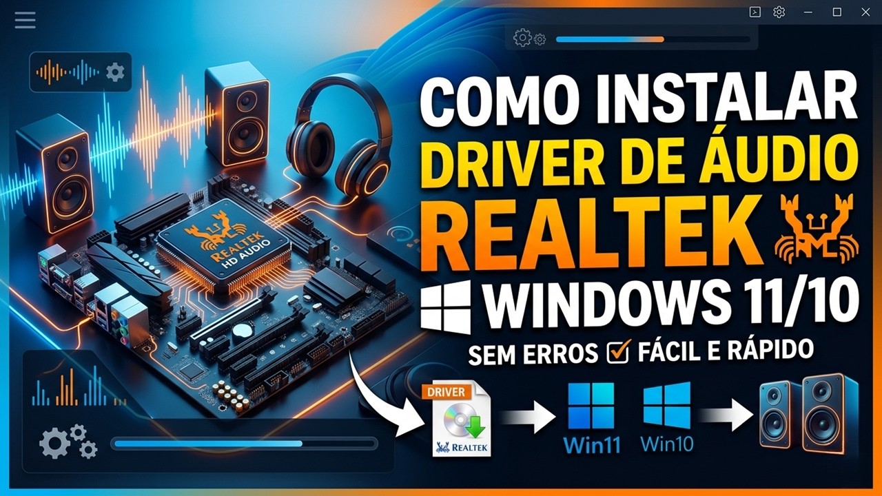 Como Instalar Driver de Áudio REALTEK Para Windows 11 e 10 - YouTube
