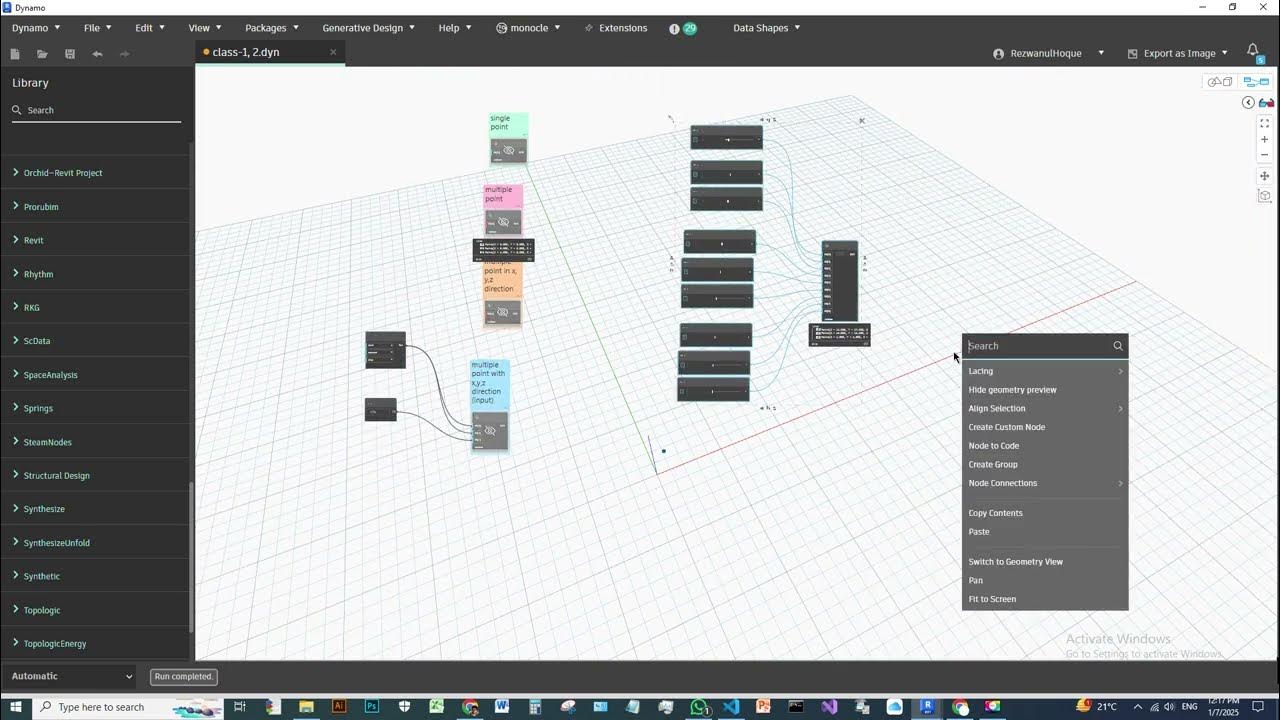 Python with geometry (Points create in Dynamo with python)- Beginner ...