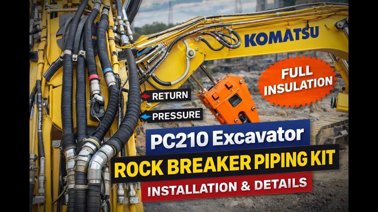 PC210 Rock Breaker Piping Kit Complete | Hose, Valve & Insulation ...