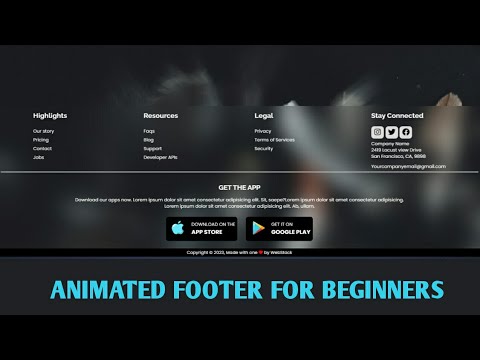 How to make an amimated and responsive footer with HTML and CSS ...