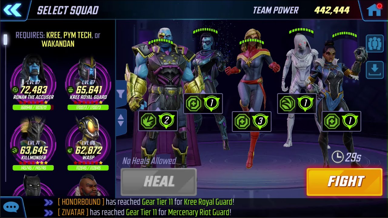 Marvel Strike Force - Gamma raid 4.2 K10 Kree miniboss - YouTube