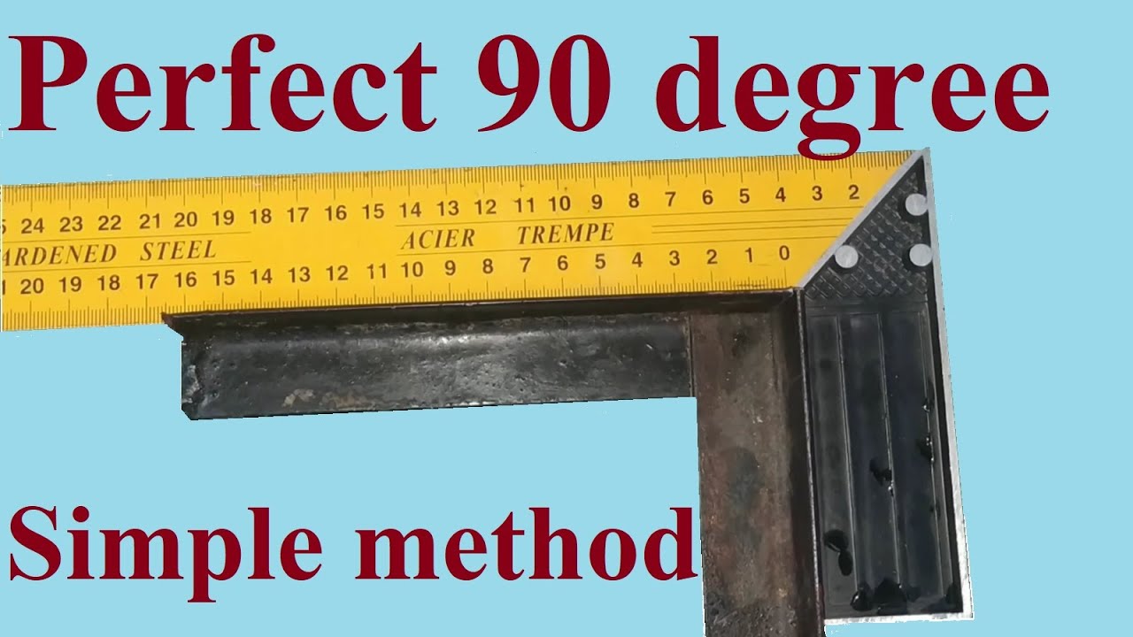 simple but perfect 90 degree joint making on angle iron - YouTube