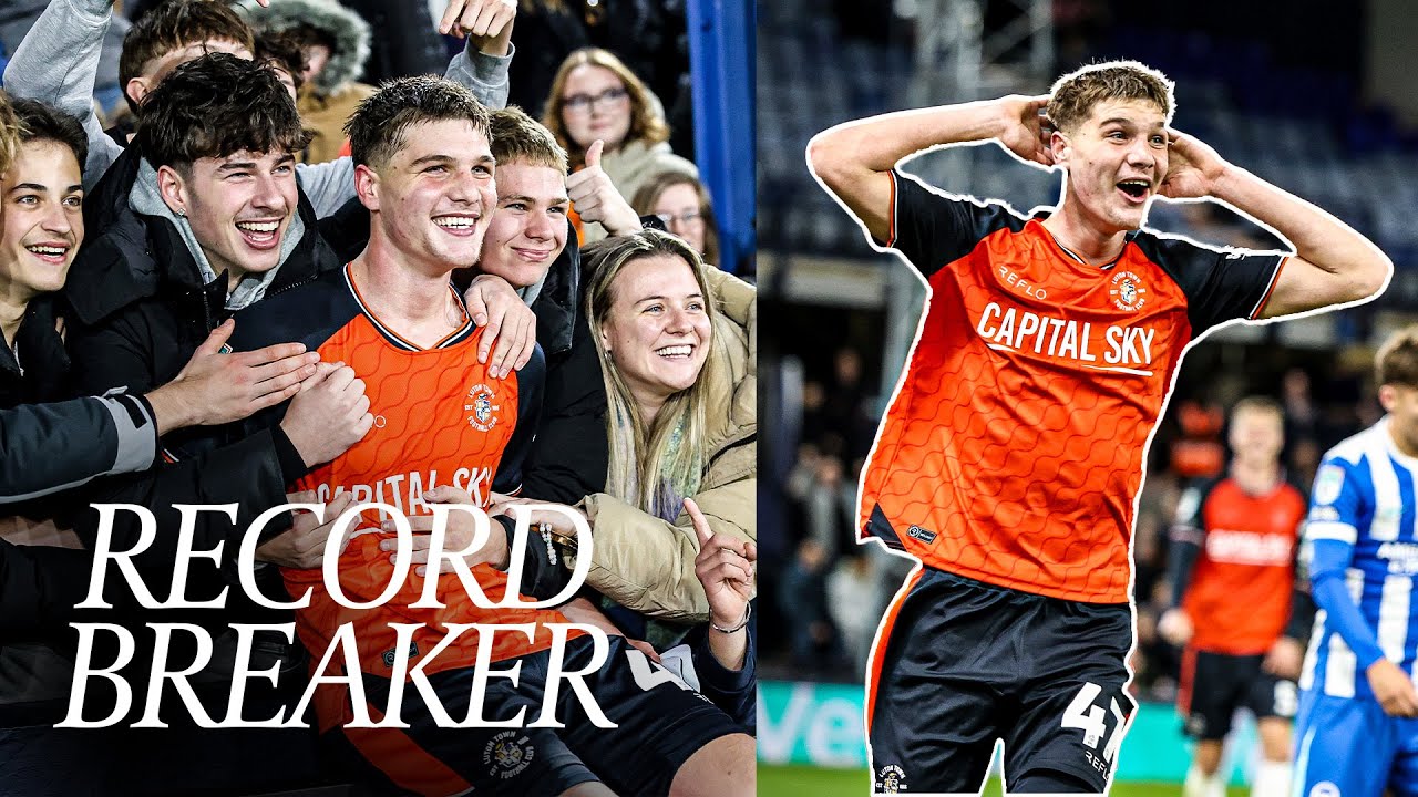 The Moment Finley Evans Realised He Just Made Luton HISTORY 😭👏 - YouTube