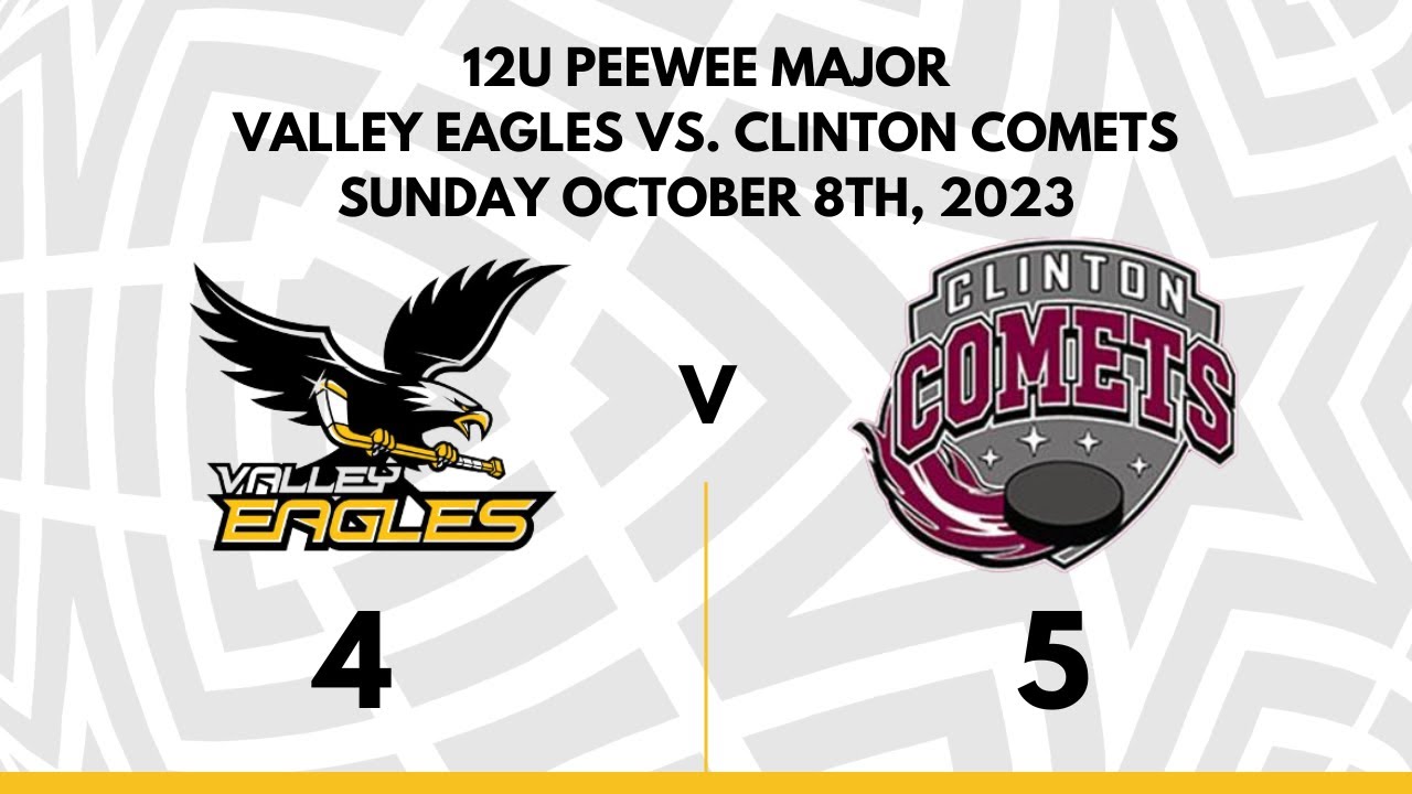 12U Peewee Major: Valley Eagles vs. Clinton Comets - October 8th, 2023 - YouTube