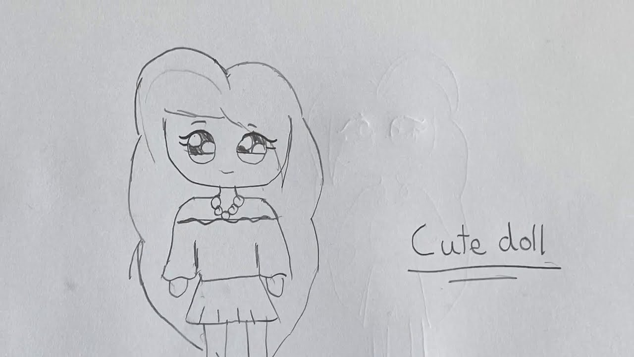 How to draw cute doll for beginners - YouTube