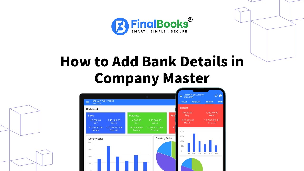 How to Add Bank Details of Company Master - FinalBooks - YouTube