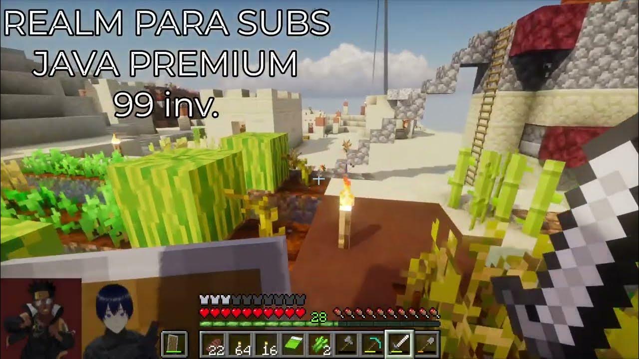 【Minecraft】Realm java premium para subs - YouTube