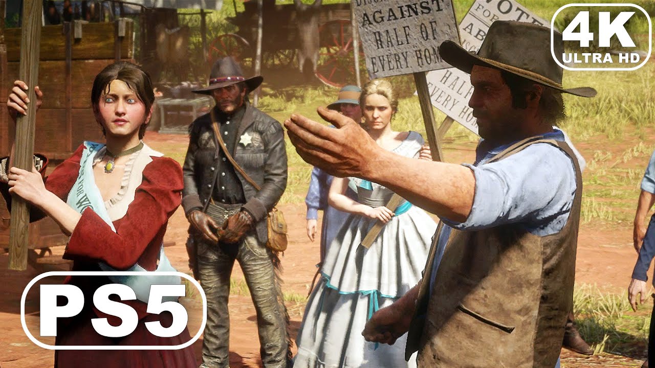 Red Dead Redemption 2 PS5 - Arthur saves Beau Gray from his Cousins (4K ...