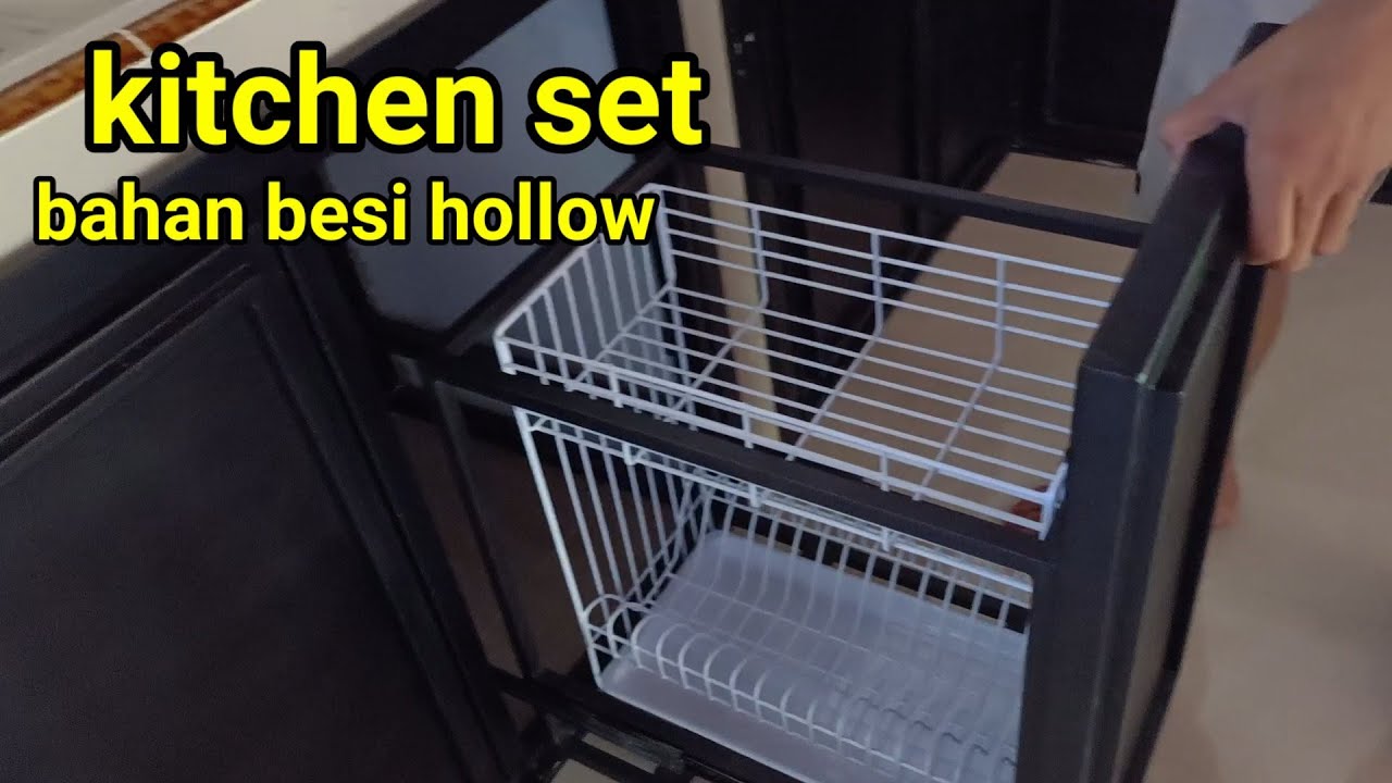 MEMBUAT KITCHEN SET BESI HOLLOW || PINTU PLAT ENGSEL SENDOK - YouTube
