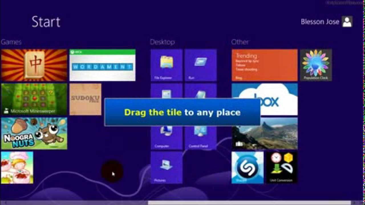 Windows 8 - How to add pictures tile to start screen - YouTube