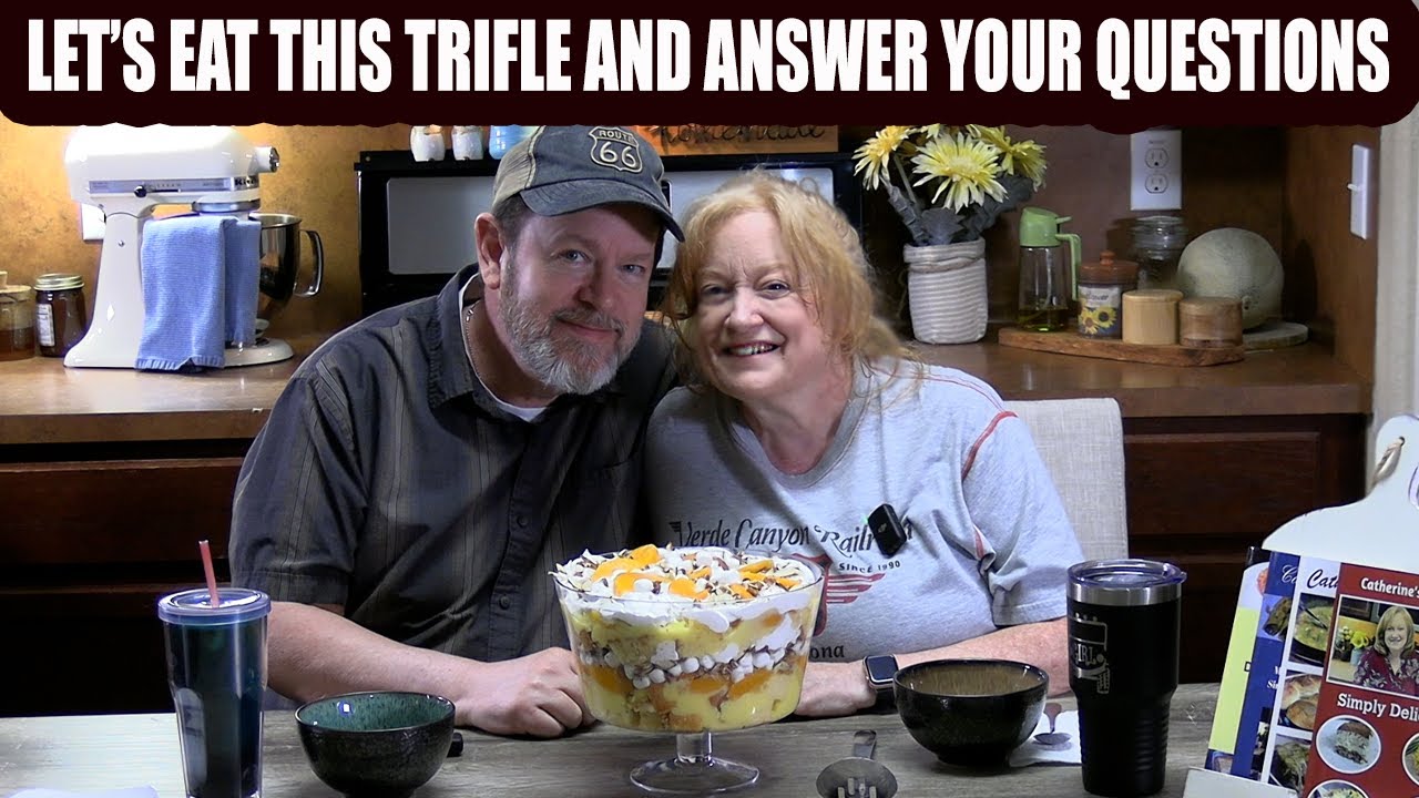 GET THE SCOOP! ANSWERING YOUR QUESTIONS WHILE EATING TRIFLE CAKE - YouTube