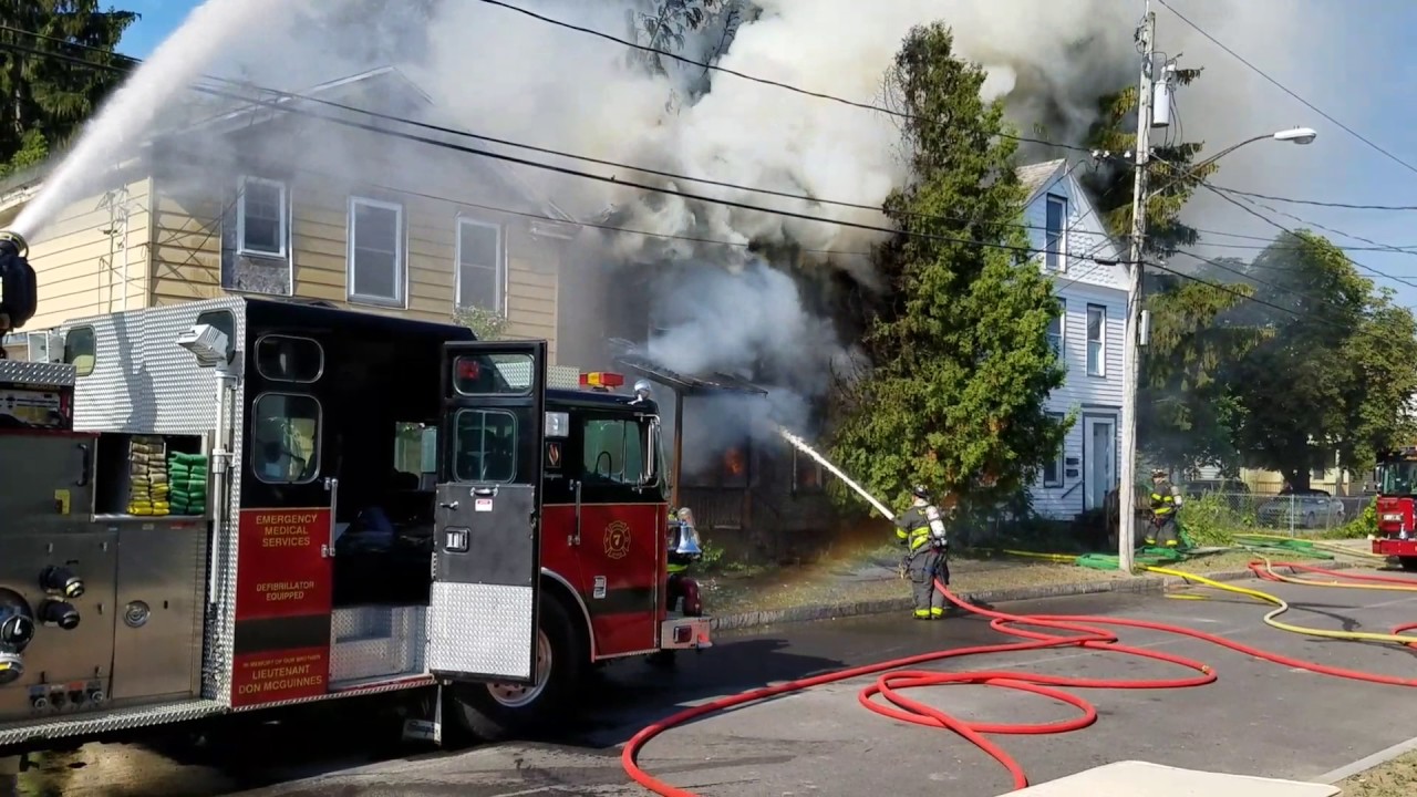 Structure Fire Spring Street, Utica Ny 8/3/17 - YouTube