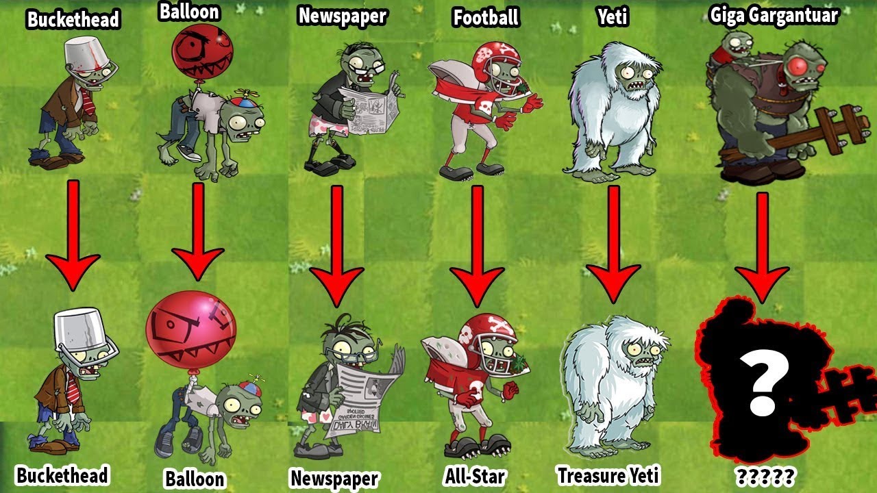 Pvz 2 Discovery - The Zombies Have Major Differences in PVZ 1 vs PVZ 2 ...
