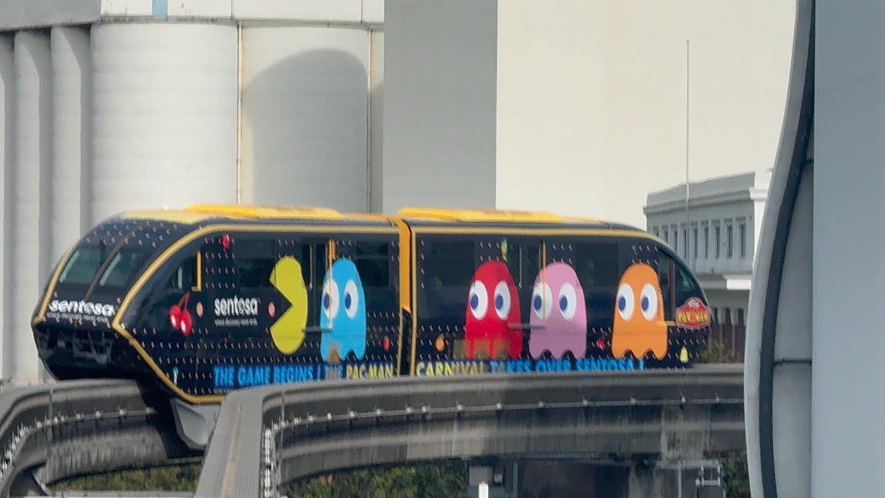 [Sentosa Express] [Pac-man Livery] Hitachi Small-Type Monorail Yellow ...