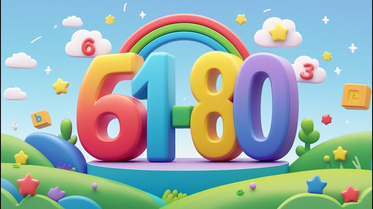 Learn Numbers 61 to 80 for Kids 🔢 | Counting Fun with Toddler Bee - YouTube
