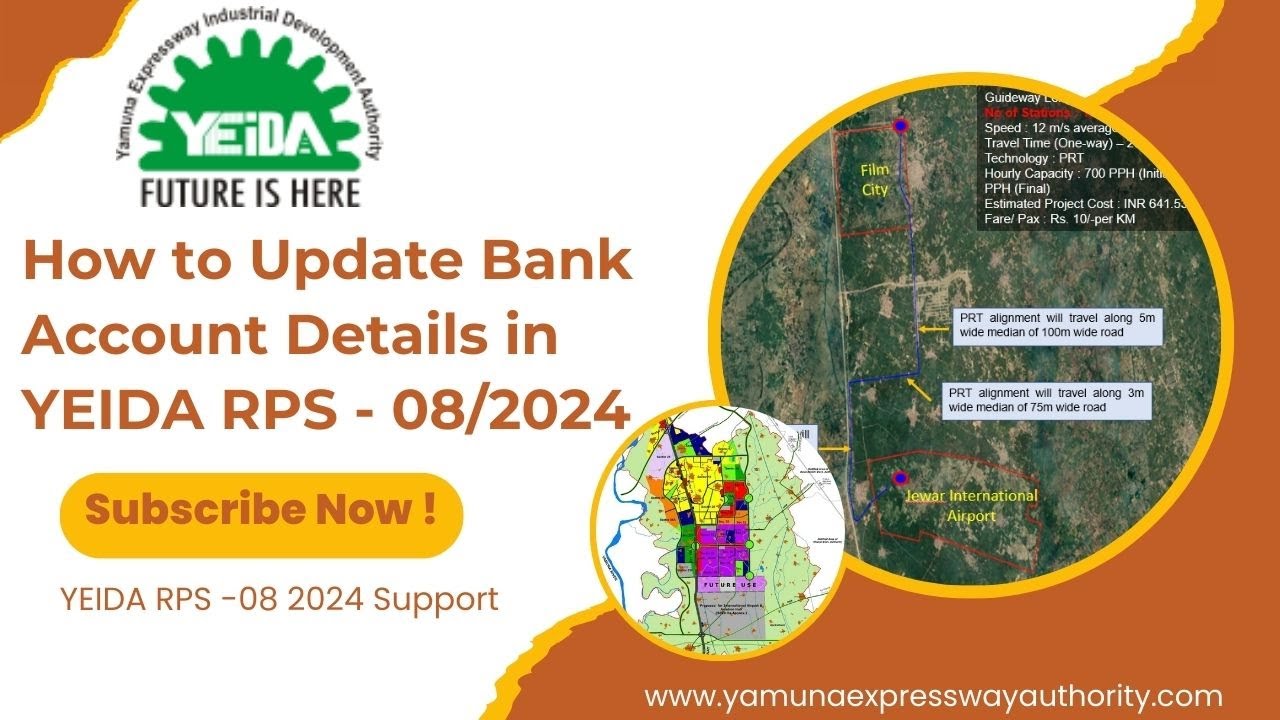 How to Update Bank Account Details in YEIDA RPS - 08/2024 - YouTube