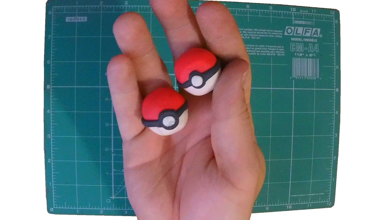 How to make: Pokeball plasticine - YouTube