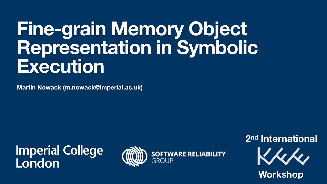 Fine-Grain Memory Object Representation in Symbolic Execution - YouTube