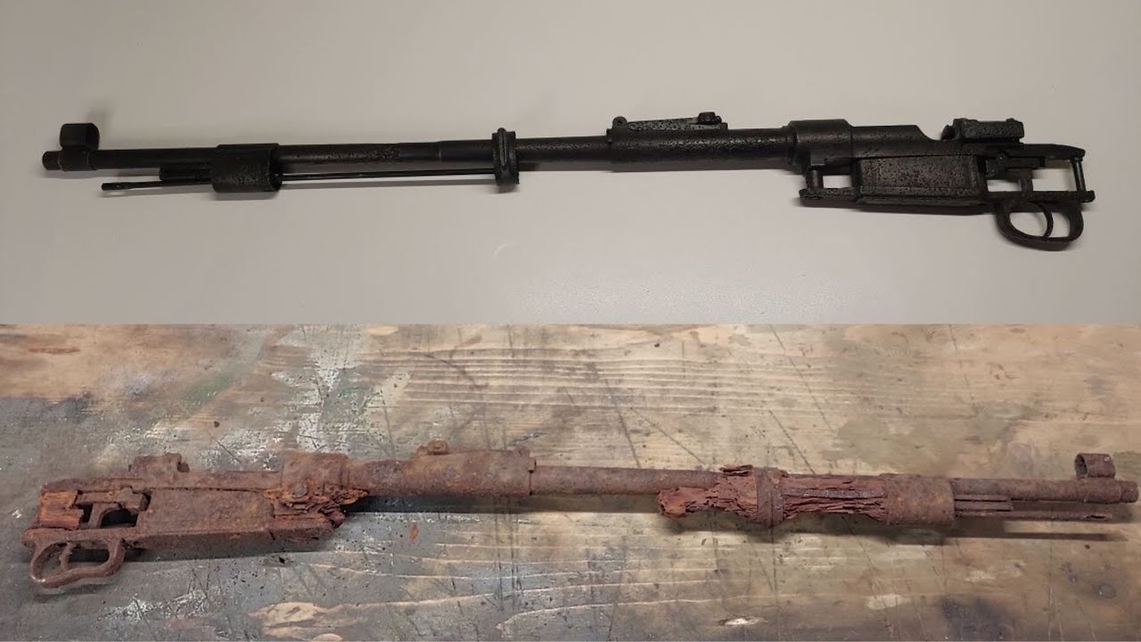Rusty german k98 restoration #ww2 #relic #rifle - YouTube